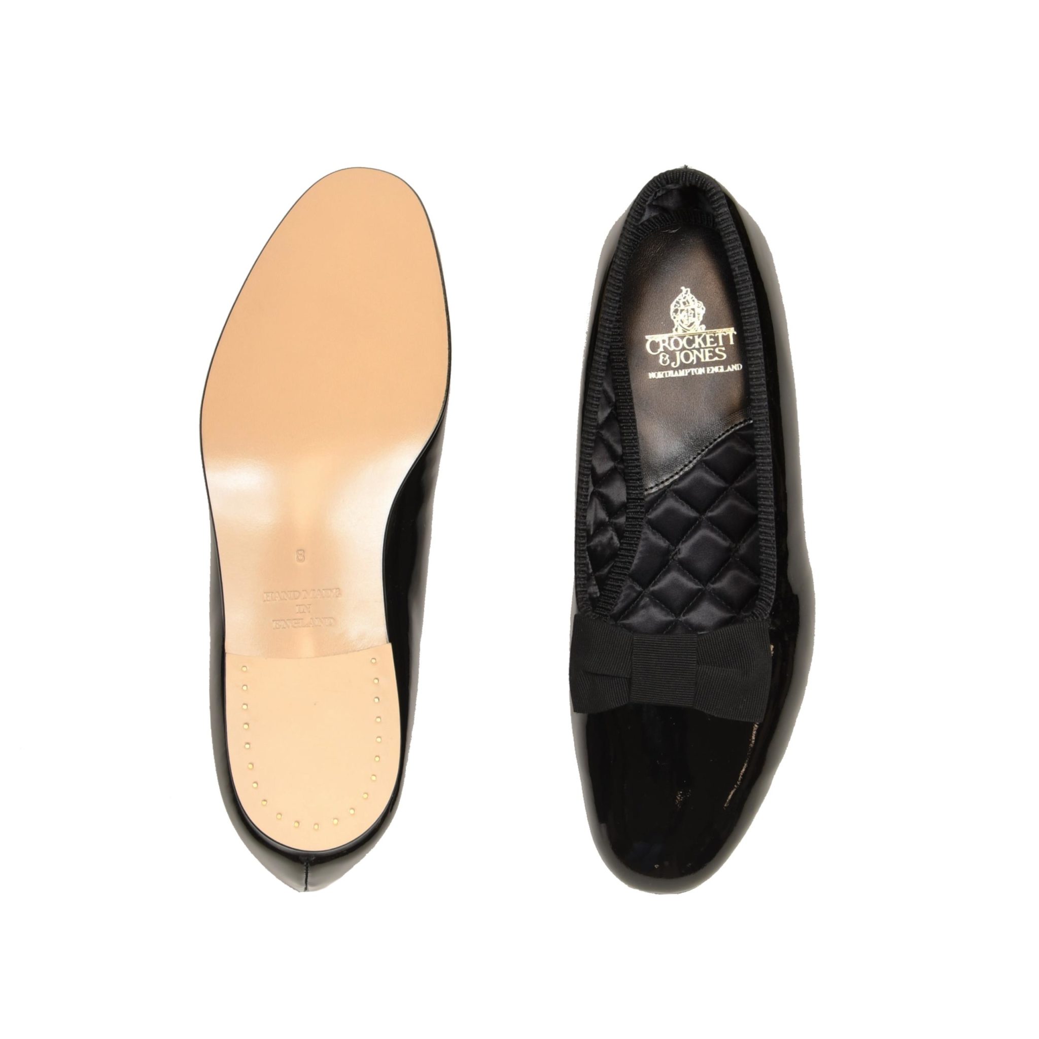 Crockett & Jones Opera Pump Patent Bow - Bäckmans Skoservice